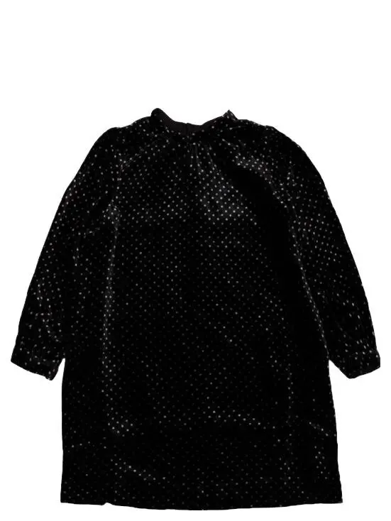Bonpoint Long-sleeved Polka Dot Dress - Black