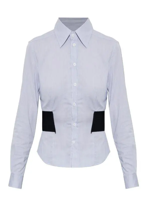 Vetements Long-sleeved Shirt With Pointed Collar And Button Closure - Blue