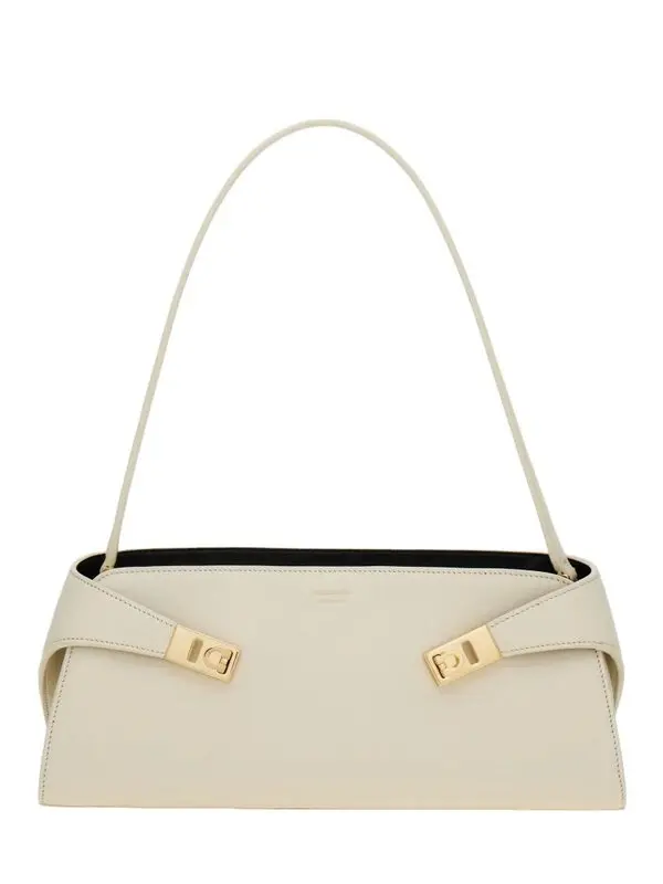 FERRAGAMO East-west Hug Shoulder Bag - Mascarpone