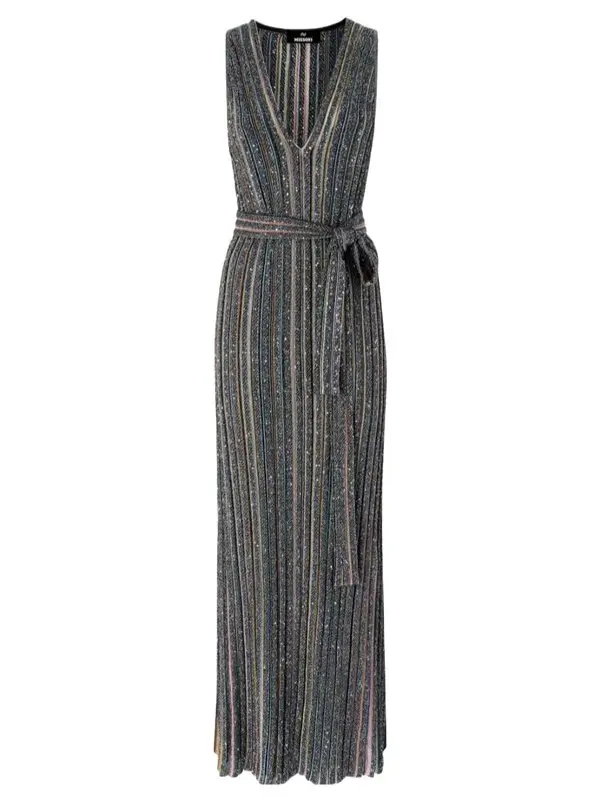 Missoni Sequin-embellished Striped Maxi Dress - Multi-color