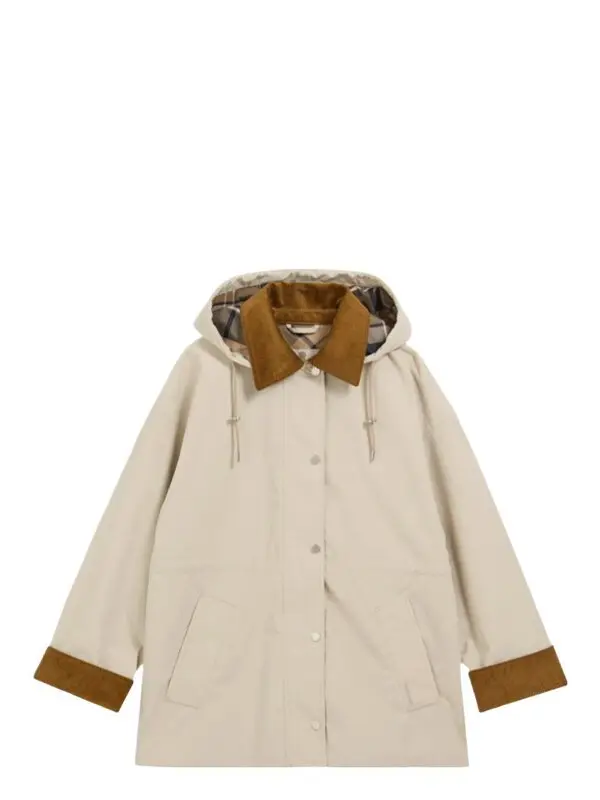 Barbour Waterproof Rain Jacket With Detachable Hood - Mist/birch