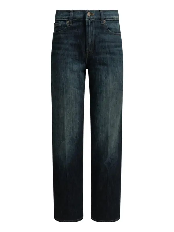 7 For All Mankind Stovepipe Flared-leg Jeans - Blue