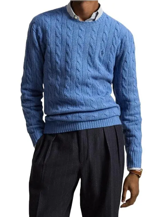 Polo Ralph Lauren Long Sleeve Cable Knit Pullover - Blue
