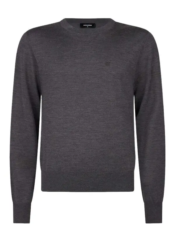 Dsquared2 Upside Down Logo Virgin Wool Pullover - Grey