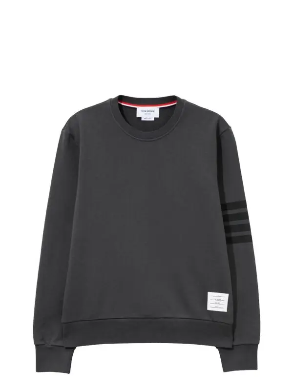 Thom Browne Long-sleeve Crew-neck Sweatshirt - Grey