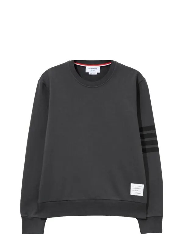 Thom Browne 4-bar Loopback Cotton Sweatshirt - Grey
