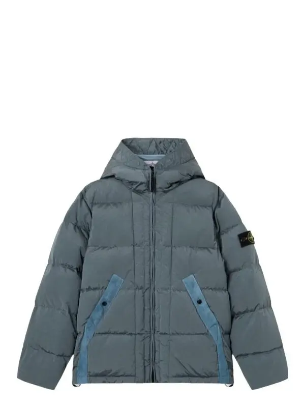 Stone Island Padded Hooded Jacket - Ashes