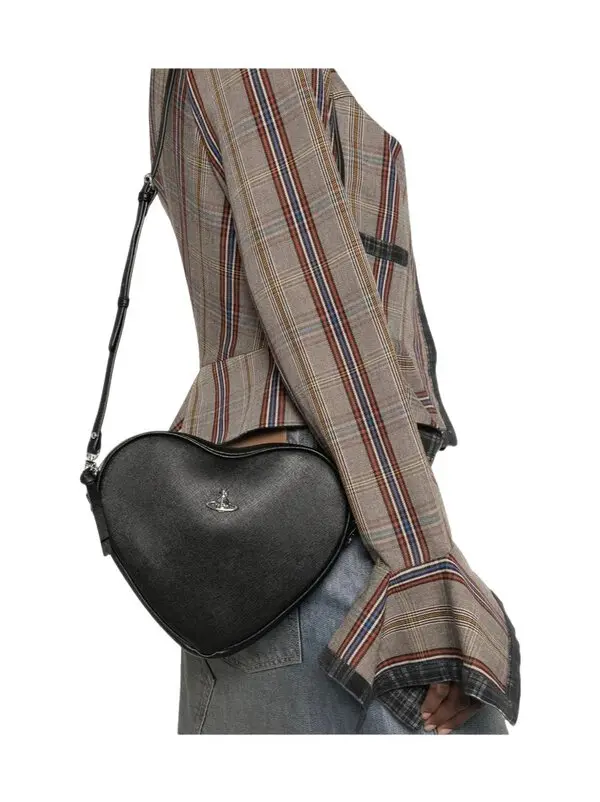 VIVIENNE WESTWOOD Louise Heart Shoulder Bag - Black