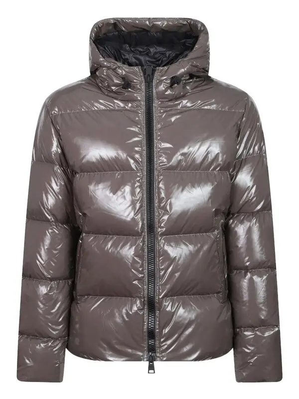 Herno Quilted Hooded Down Jacket - Black