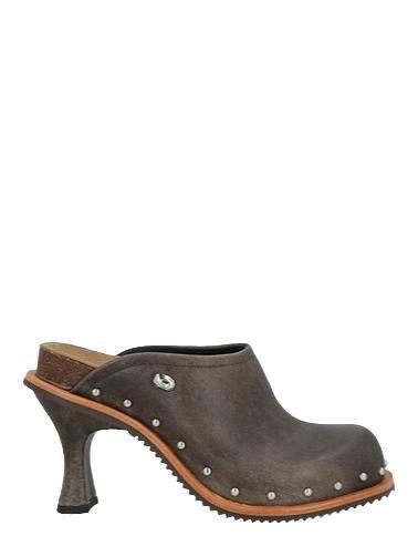 DIESEL® Embellished Round Toe Mules - Black