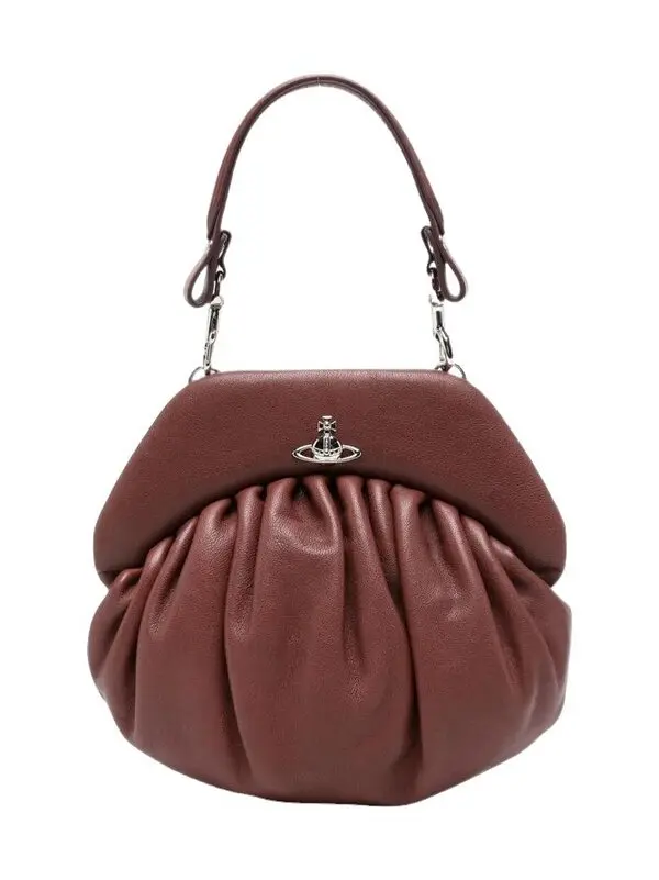 VIVIENNE WESTWOOD Brooke Leather Clutch Bag - Red