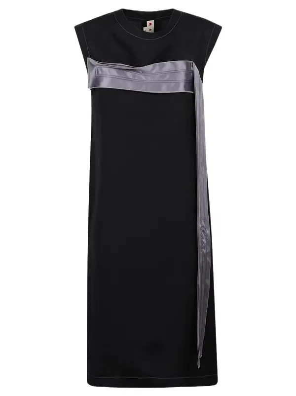 Marni Satin Trim Sleeveless Dress - Black