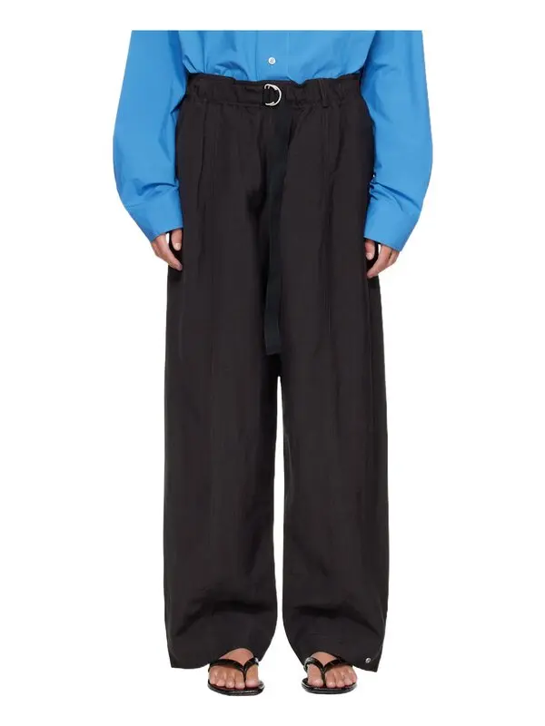 Studio Nicholson Calvo Elasticated-waist Trousers - Black
