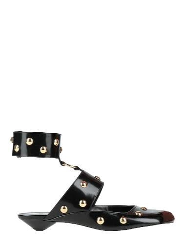 Chloé Square Toe Ballet Flats With Embellishments - Black