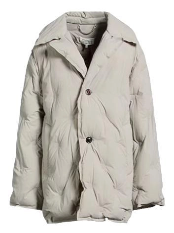 MAISON MARGIELA Quilted Down Jacket With Lapel Collar - Green