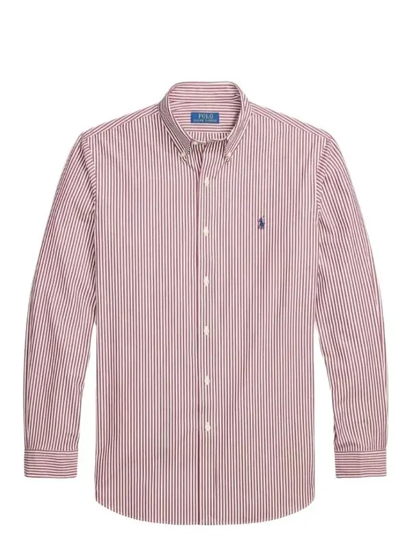 Polo Ralph Lauren Striped Shirt - Wine/white