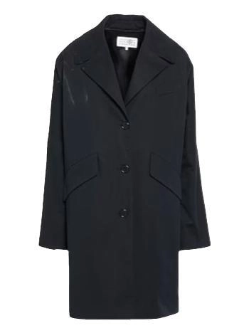 MAISON MARGIELA Long Sleeve Overcoat - Black