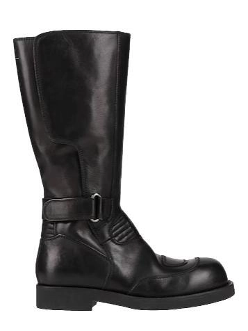 MAISON MARGIELA Leather Zip Up Boots - Black