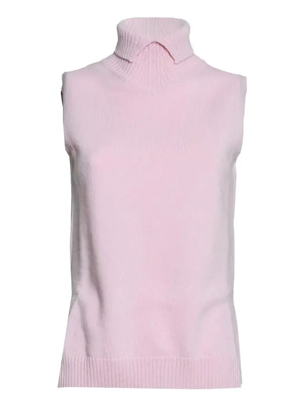 JIL SANDER Sleeveless High Neck Ribbed-knit Top - No