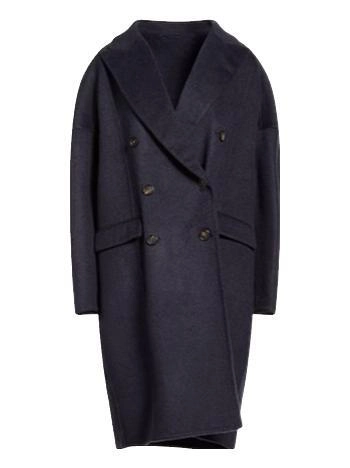 Brunello Cucinelli Double-breasted Wool Coat - Blue