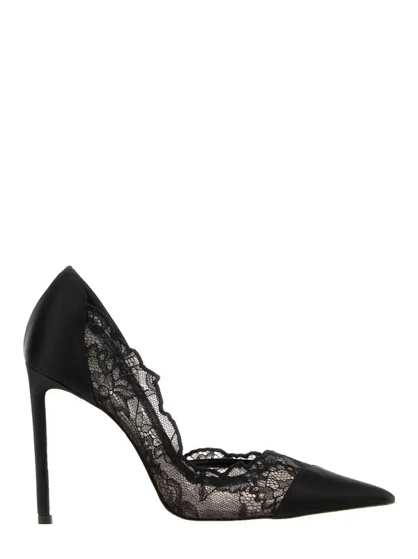 JIMMY CHOO Brigitte 100 Lace And Satin Pumps - Black