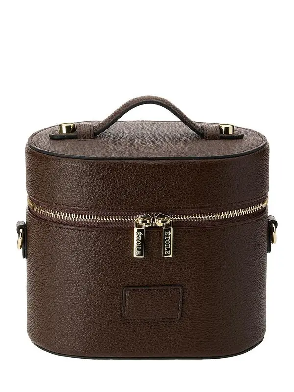 ETOILE COLLECTIVE Oval Toiletry Case In Brown - Espresso