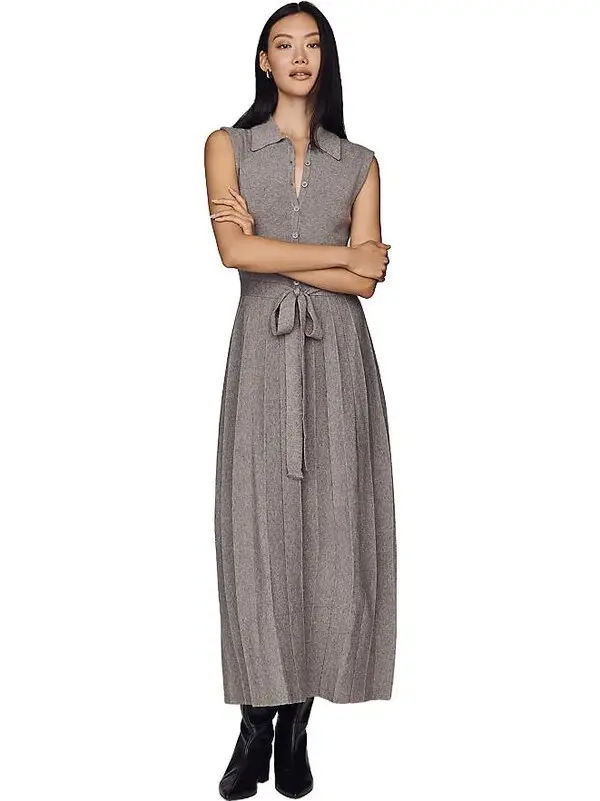 EN SAISON Annie Knit Shirtdress - Gray