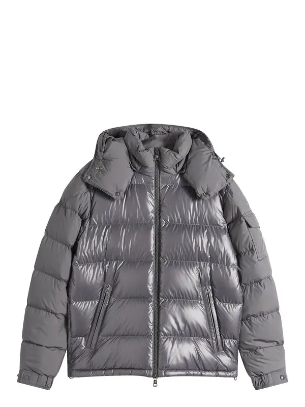 Moncler Maya Mixed Materials Padded Jacket - Grey