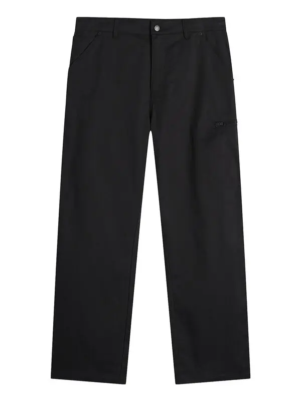 Moncler Gabardine Cotton Trousers - Black