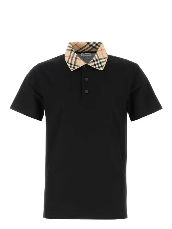 Burberry Piquet Polo Shirt - Black