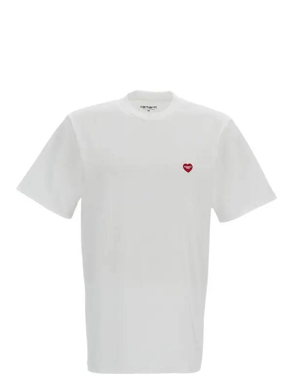 Carhartt Work In Progress Maglietta Small Heart - Bianco