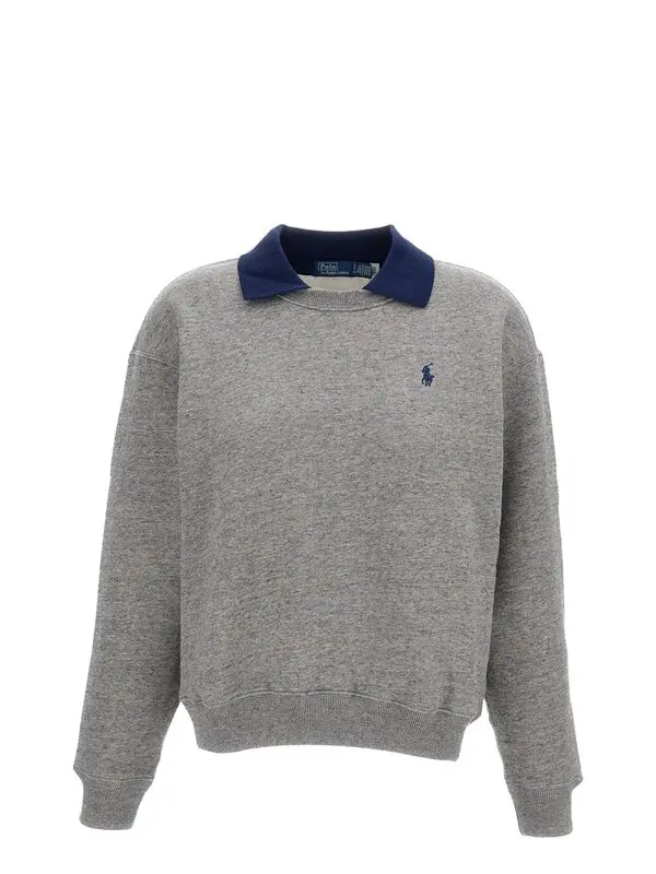 Polo Ralph Lauren Cotton Blend Crewneck Sweatshirt - Grey