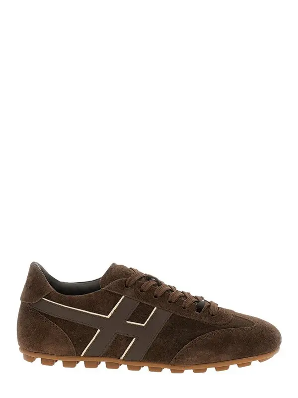 Hogan Runner H693 Suede Sneakers - Marrone