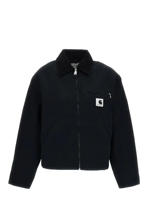 Carhartt Work In Progress Giacca W' Og Detroit In Canvas Di Cotone - Nero