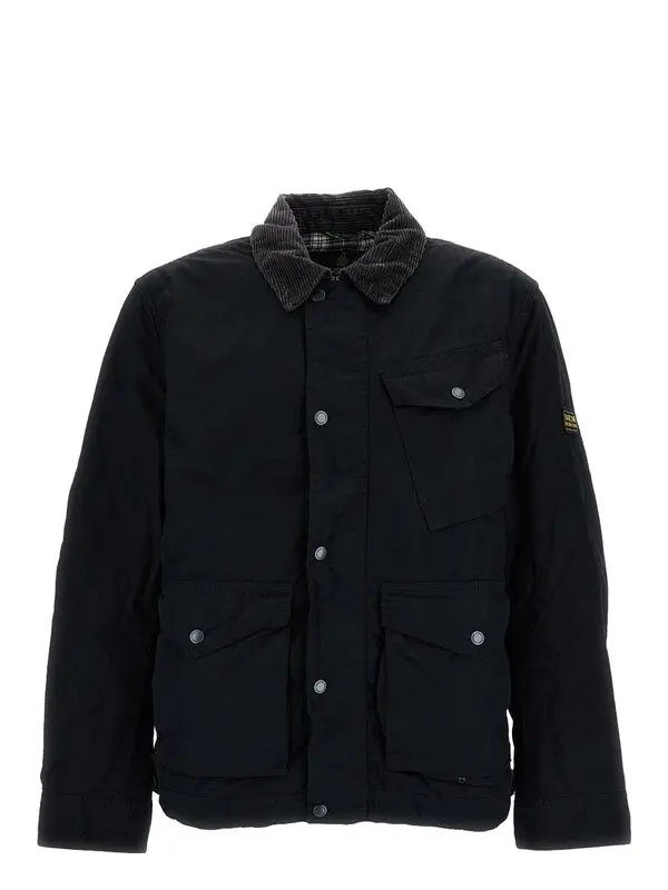 BARBOUR INTERNATIONAL Waxed Cotton Winter Drifter Jacket - Nero