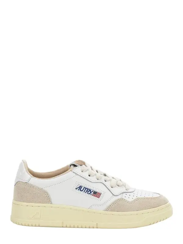 AUTRY Medalist Low Leather Sneakers - Bianco