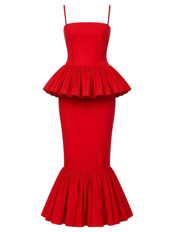 REDONDO BRAND Astoria Midi Dress - Red