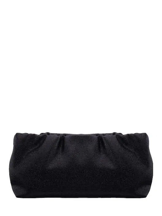 Nina Thea Clutch With Metallic Finish - Black