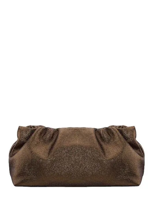 Nina Thea Clutch With Metallic Finish - Bronze
