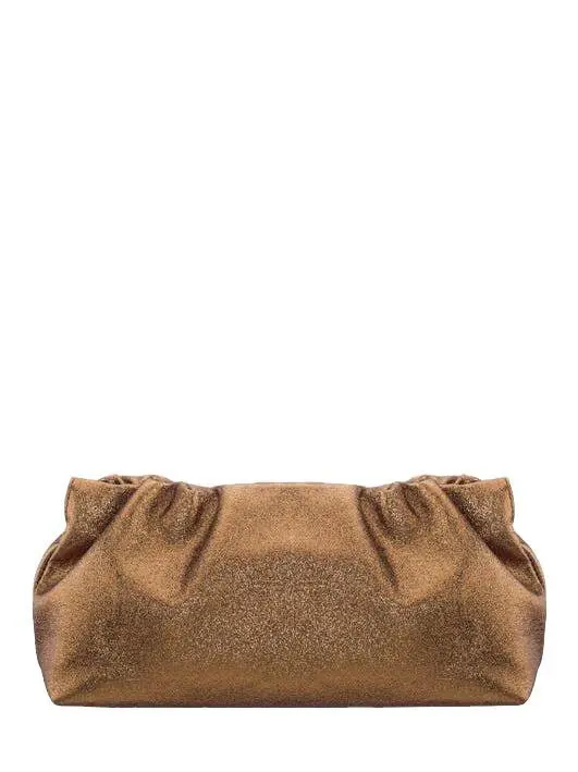 Nina Thea Clutch With Metallic Finish - Bronze
