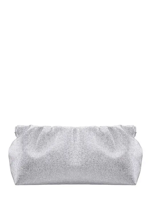 Nina Thea Clutch With Metallic Finish - Silver