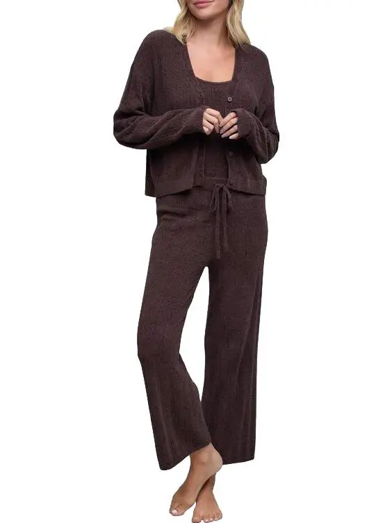 Barefoot Dreams Pointelle Cardigan - Umber