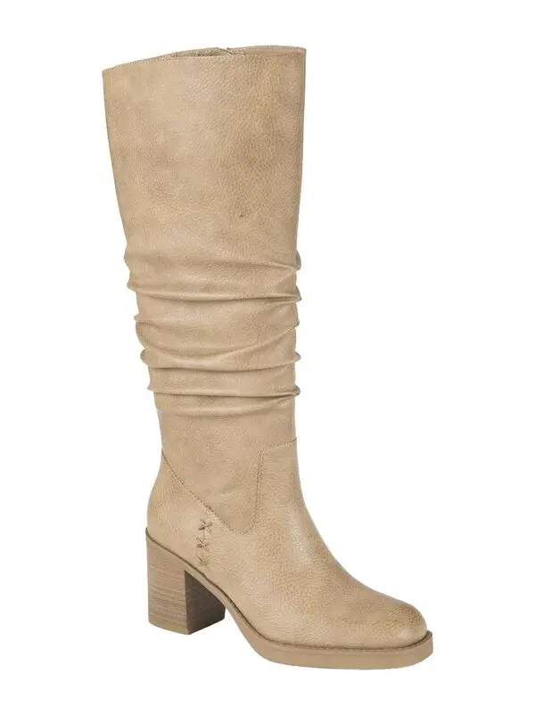 BARETRAPS Gingee Tall Slouch Boot With Block Heel - Whiskey
