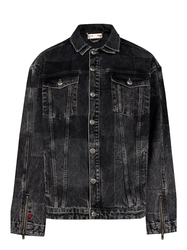 PCFG Colorblocked Denim Jacket - Black