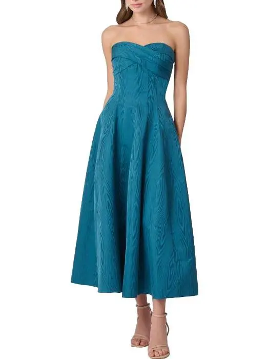 Shoshanna Midnight Moire Watson Dress - Topaz
