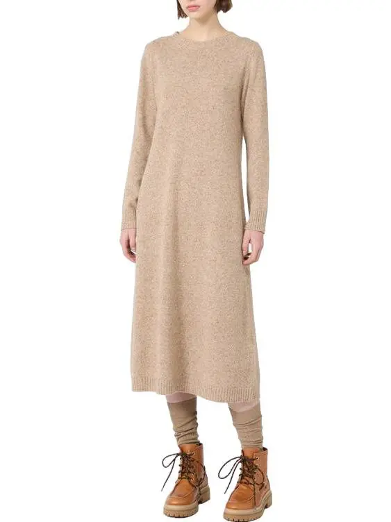 Max Mara Long Sleeve Knit Dress - Beige