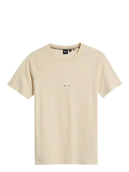 BOSS Slim Fit Solid Cotton T-shirt - Open White