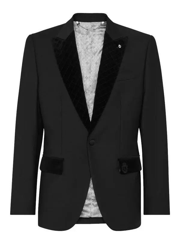 BILLIONAIRE Classic Tailored Blazer - Black