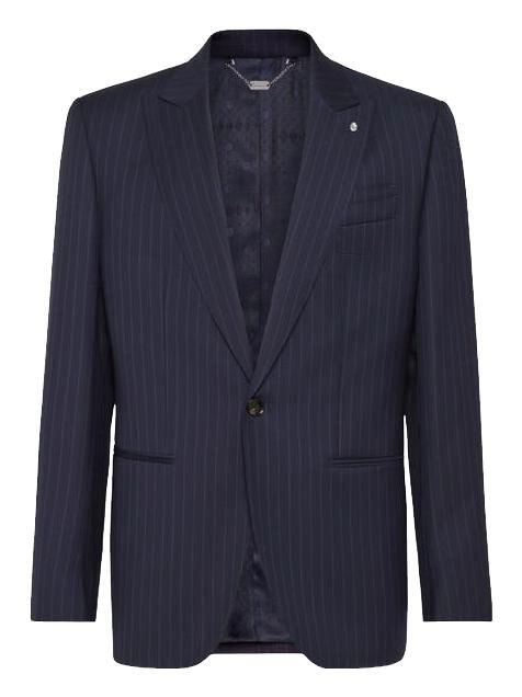 BILLIONAIRE Gessato Blazer - Navy