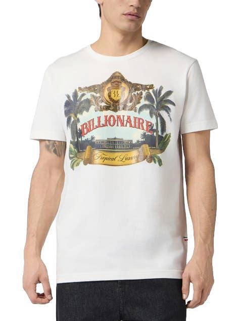 BILLIONAIRE Round-neck T-shirt Casablanca - Offwhite